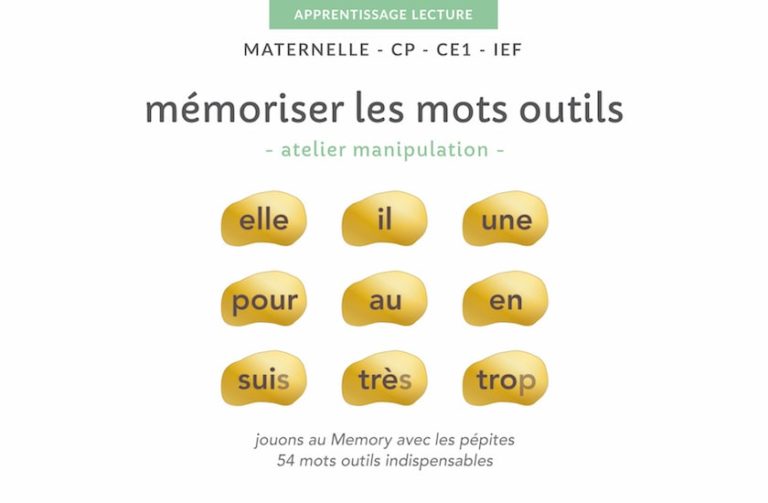 Mots outils : apprendre à lire les mots outils en s'amusant GS - CP - IEF
