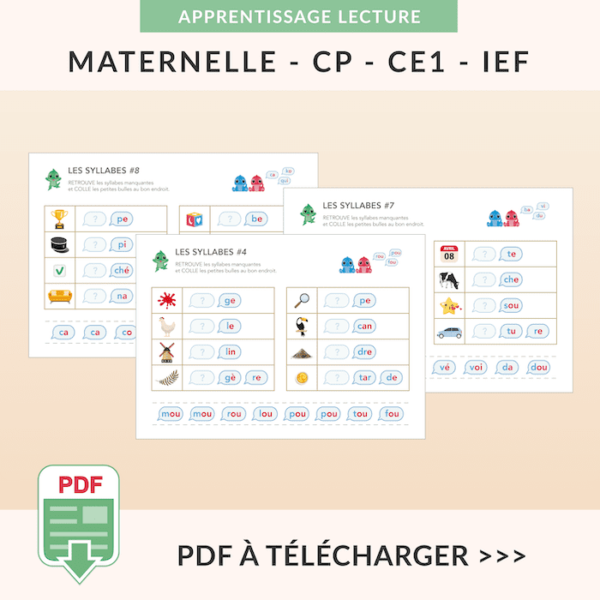 Syllabes E avec accent É, È, Ê : vidéos + fiches à imprimer GS CP