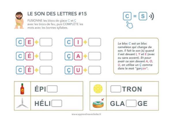 Le C doux C = S : découvrir l'autre son de la consonne C en vidéo