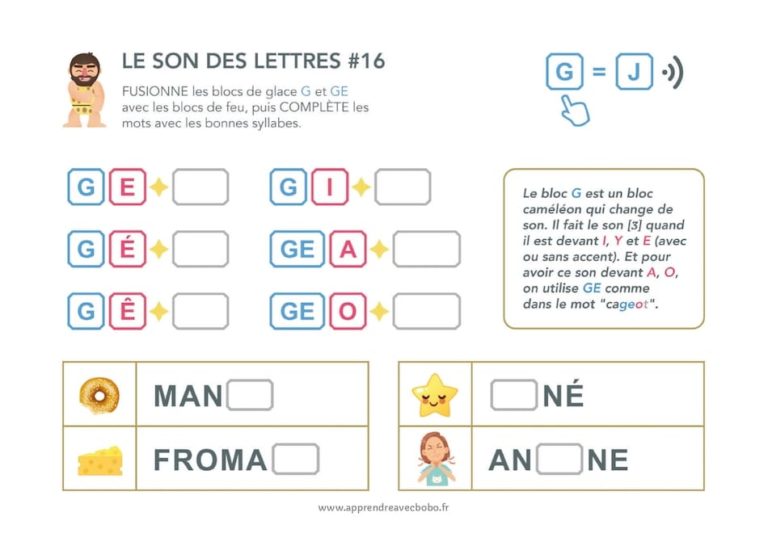 Le G doux G = J : découvrir l'autre son de la consonne G en vidéo
