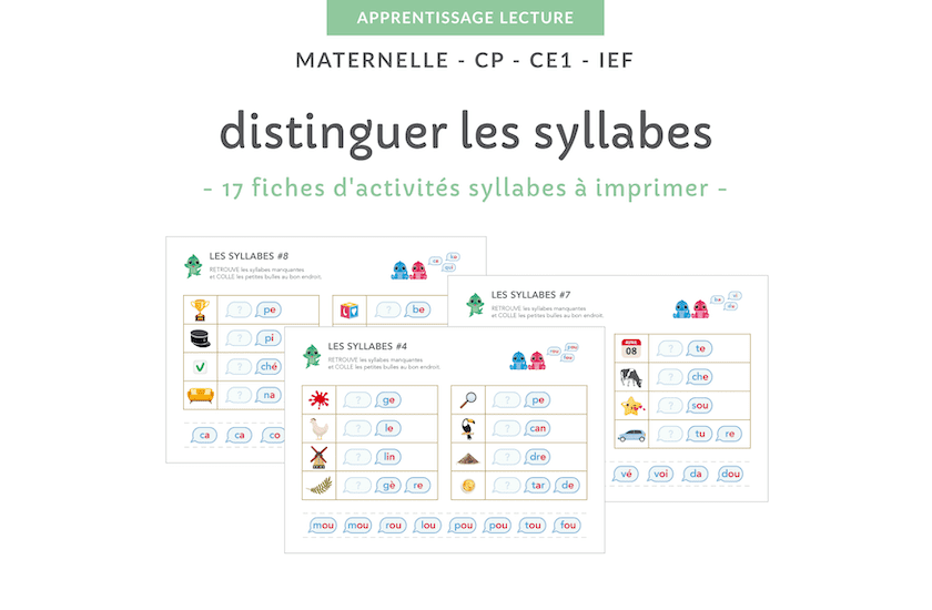 Syllabes graphème complexe CH : vidéo + fiche d'activités à imprimer