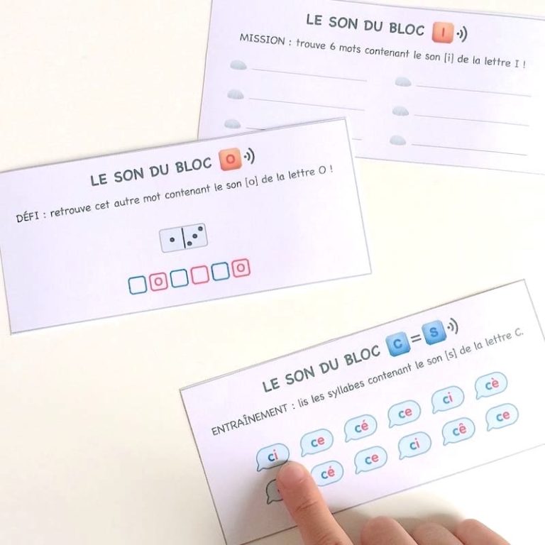 Cartes sons aide-mémoire à imprimer pour revoir aisément le son...