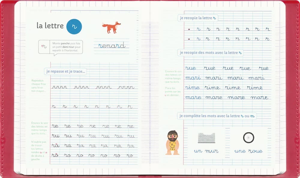 Cahier d'écriture : fiches d'écriture progressives prêtes à imprimer
