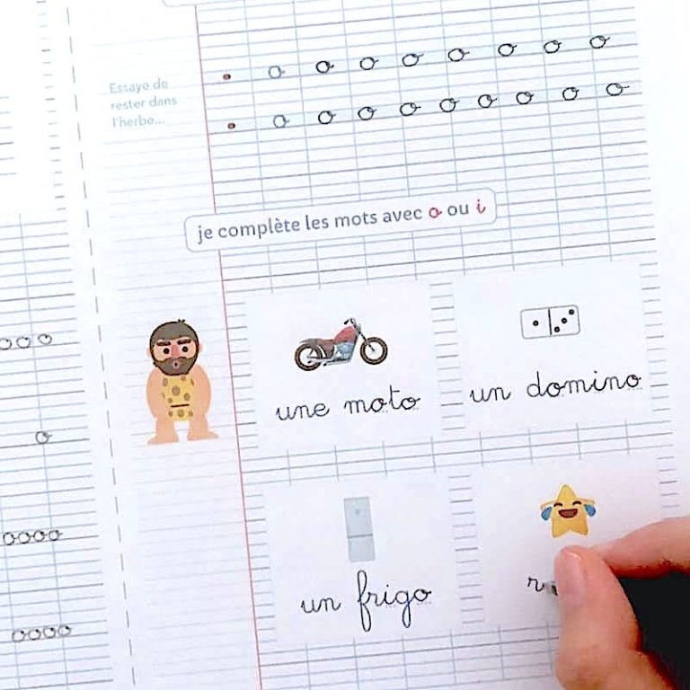 Fiches cahier écriture à imprimer : écriture fluide sans déformation