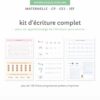Kit apprentissage écriture complet : plus de 150 fiches progressives