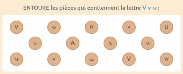 Fiches identification visuelle lettres de l'alphabet : atelier autonome