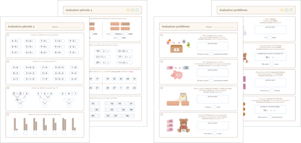 Numération et calcul CP : fiches à imprimer (programme complet)
