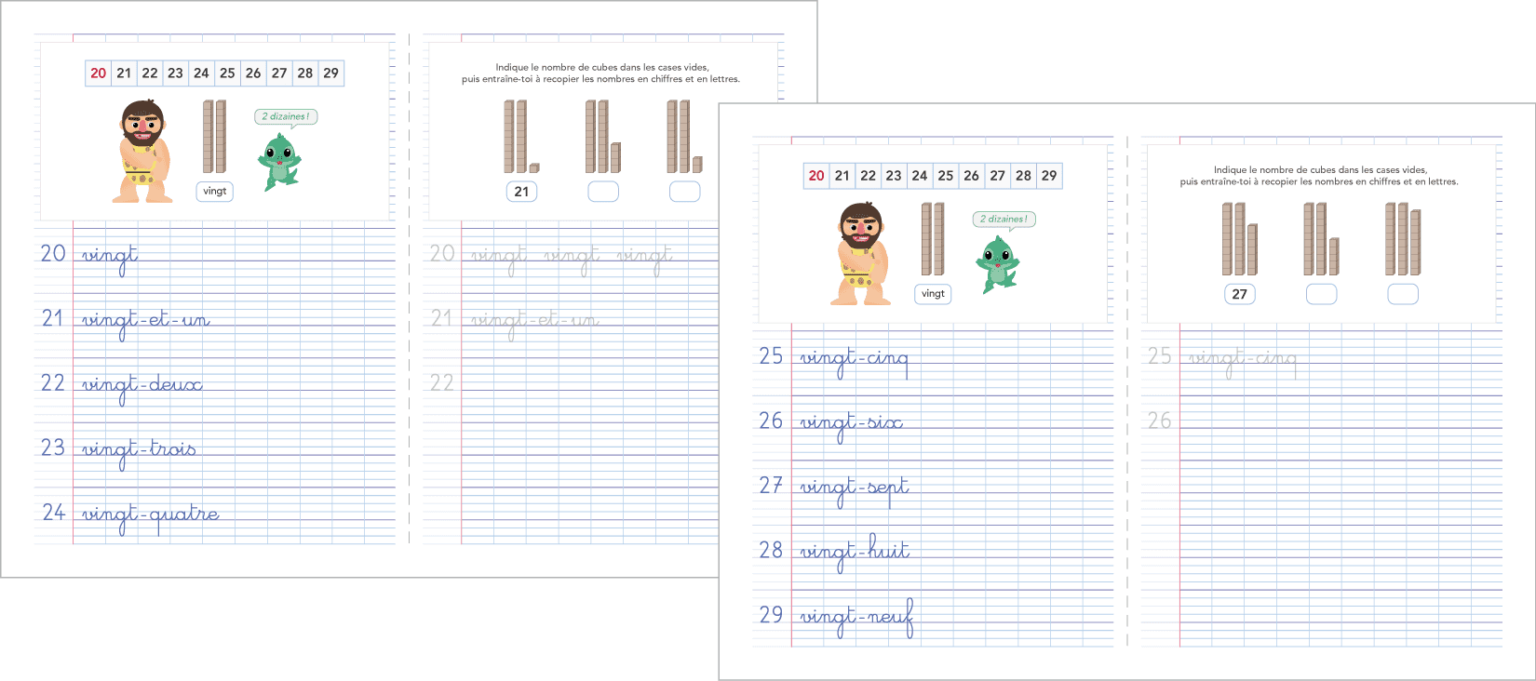 Écrire les nombres en lettres : fiches d'écriture prêtes à imprimer...