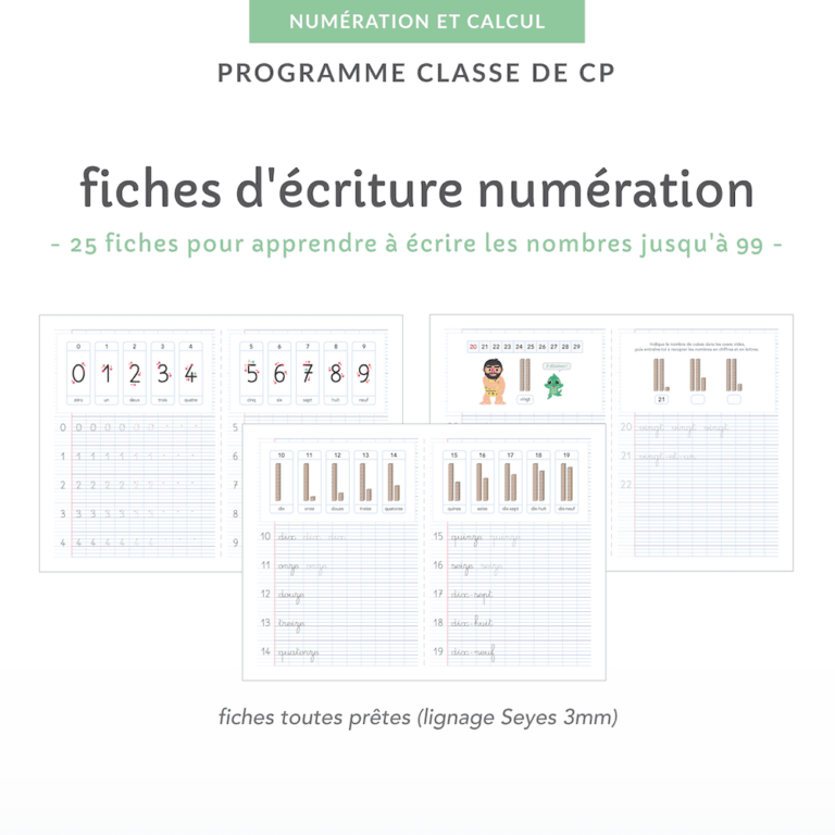 Apprendre à écrire les nombres en chiffres et en lettres en CP