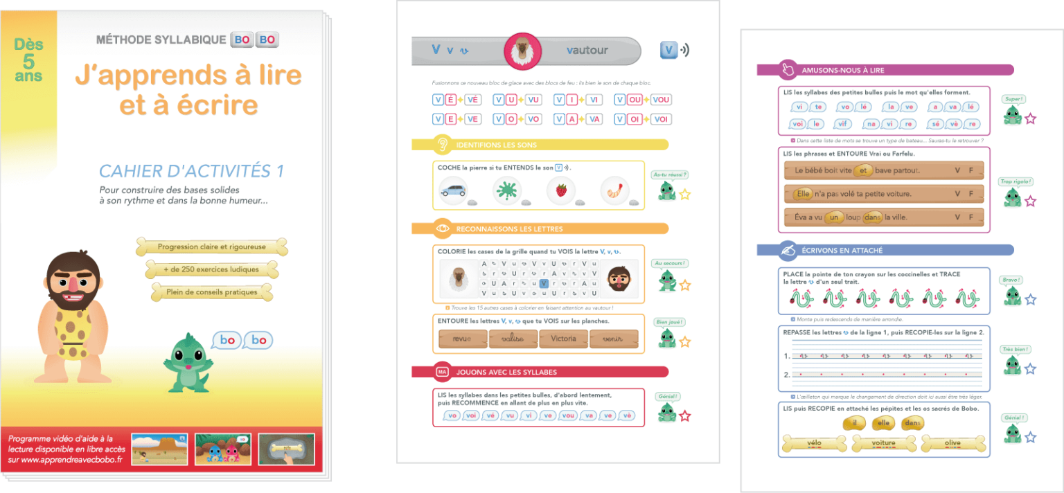 Cahier lecture niveau 1 à imprimer - Méthode Syllabique Bobo