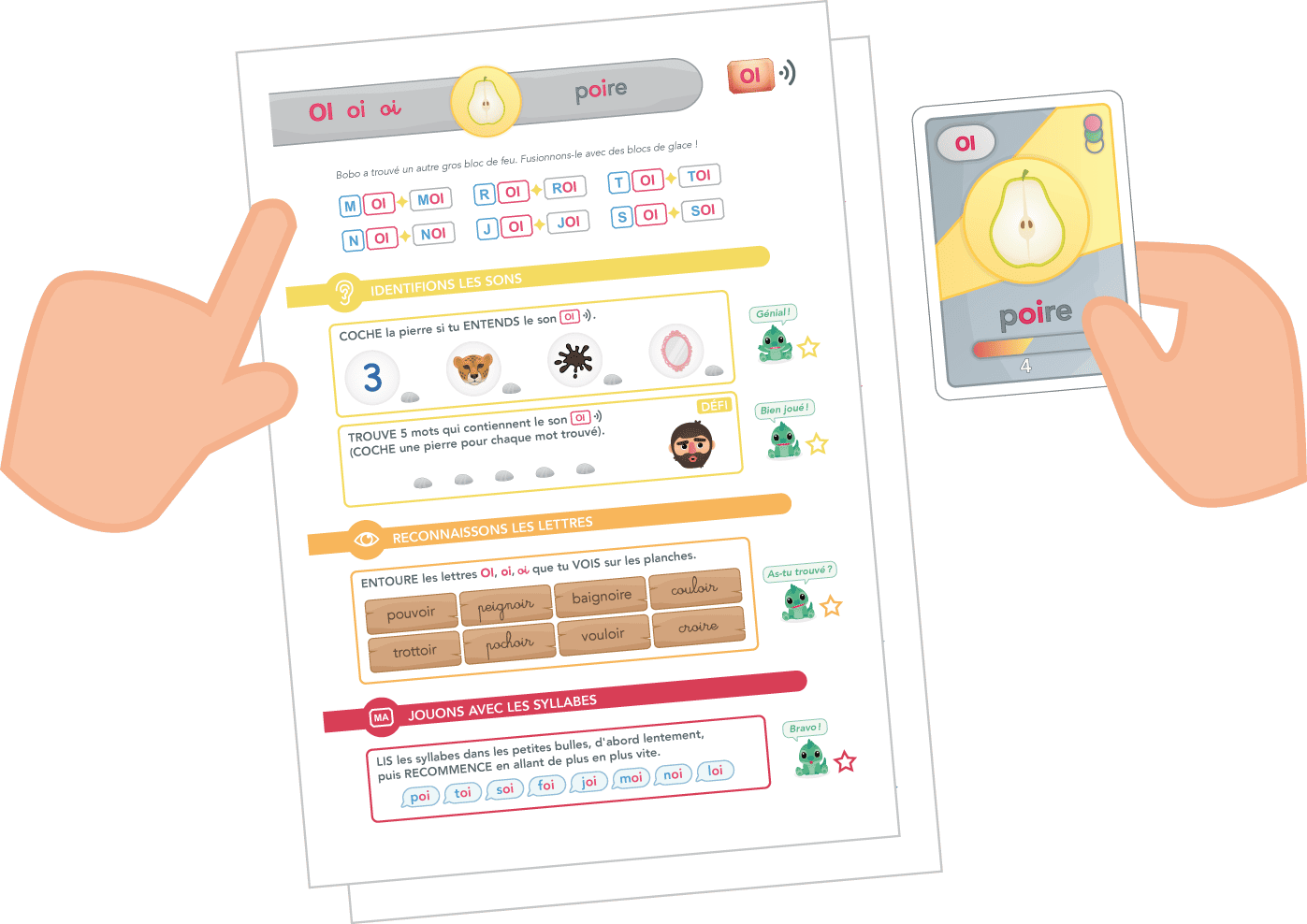 Jeu de cartes éducatif lecture facile : la Bataille des Sons